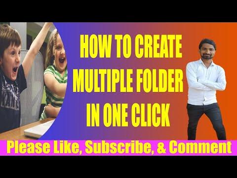 HOW TO CREATE MULTIPLE FOLDER - YouTube
