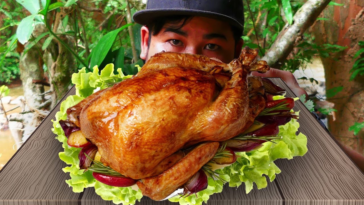 Army Officer Fried Whole Chicken and Eating So Delicious || Wild Food ...