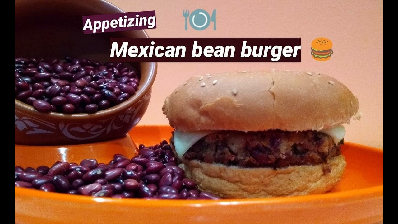Mexican Bean Burger Recipe | Veg Burger | How to make Mexican bean ...