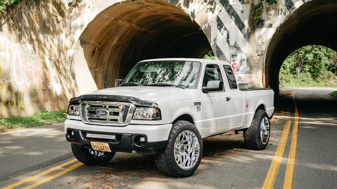 2011 Ford ranger on 20x12 wheels with 31 inch tires. - YouTube