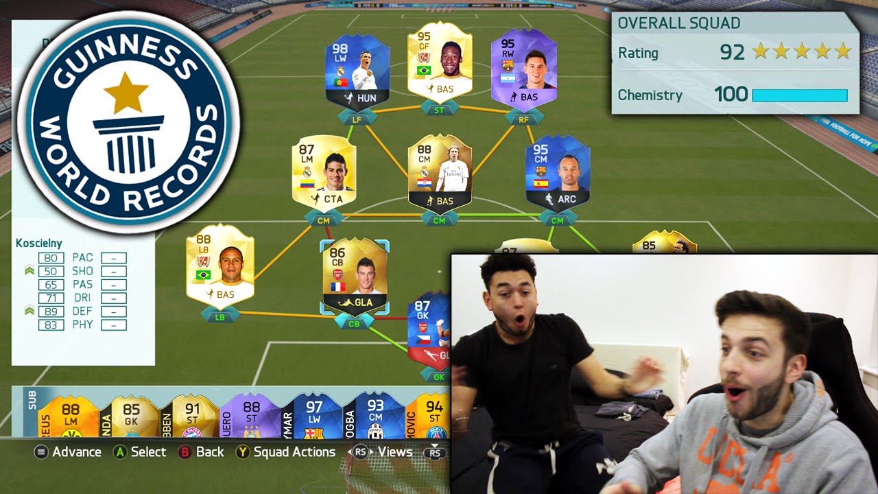 CRAZY 192 RATED FUT DRAFT WORLD RECORD ATTEMPT!! (FIFA 16 FUT DRAFT) - YouTube