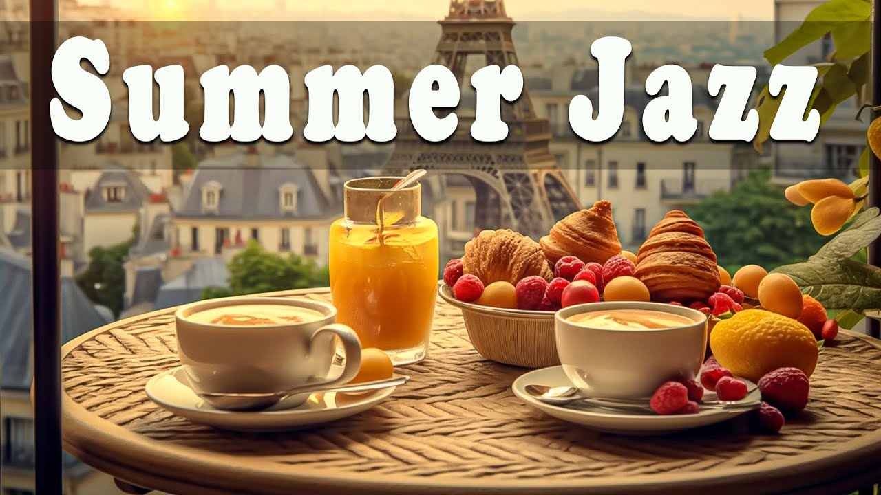 🎶🌞Summer Jazz | Outdoor Coffee Shop Ambience with Relaxing Jazz ...