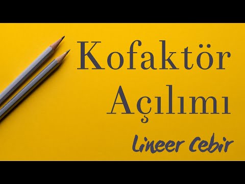 Lineer Cebir ❖ Kofaktör Açılımı ile Determinant Bulma ❖