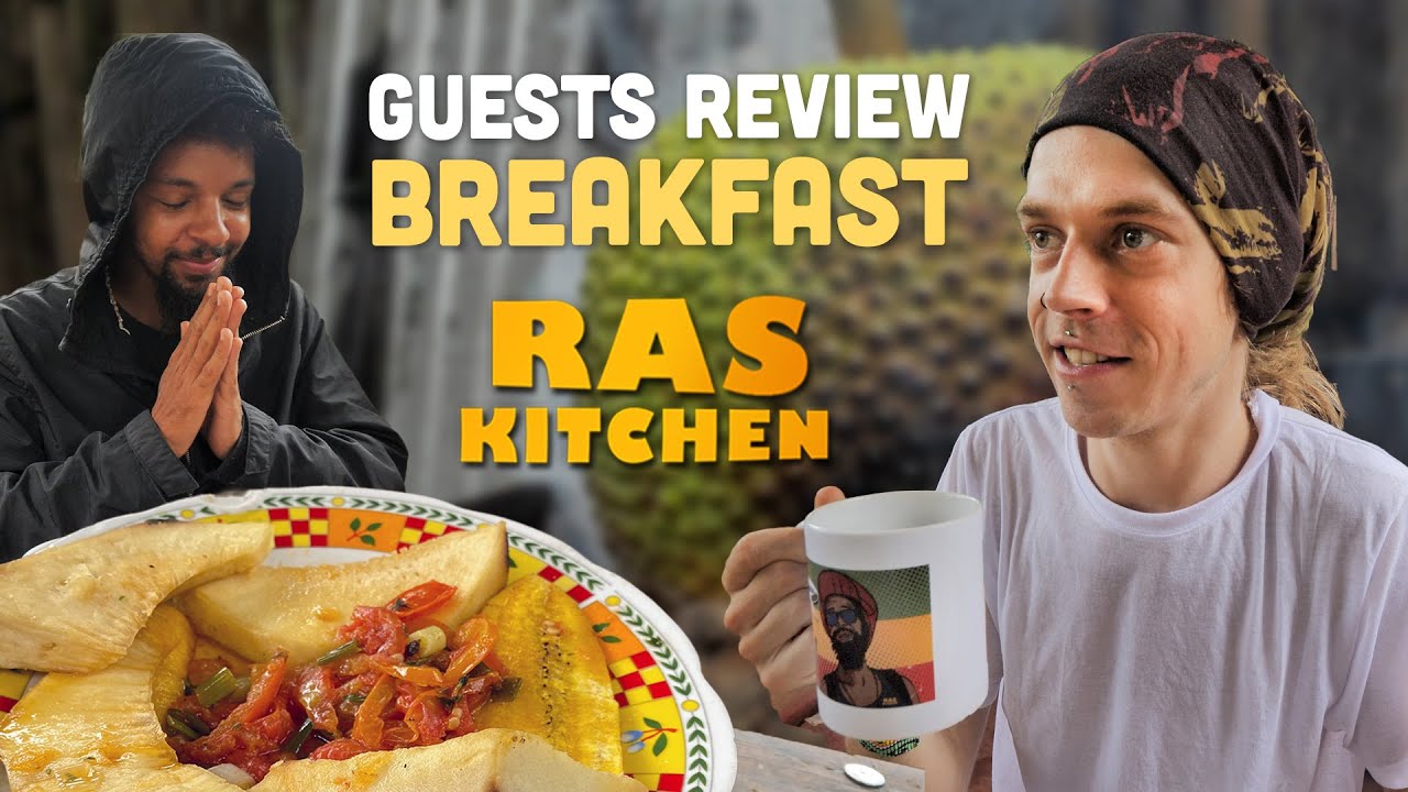Guests Review Breakfast in RAS KITCHEN! Roast Breadfruit with Tomato 🍅 ...