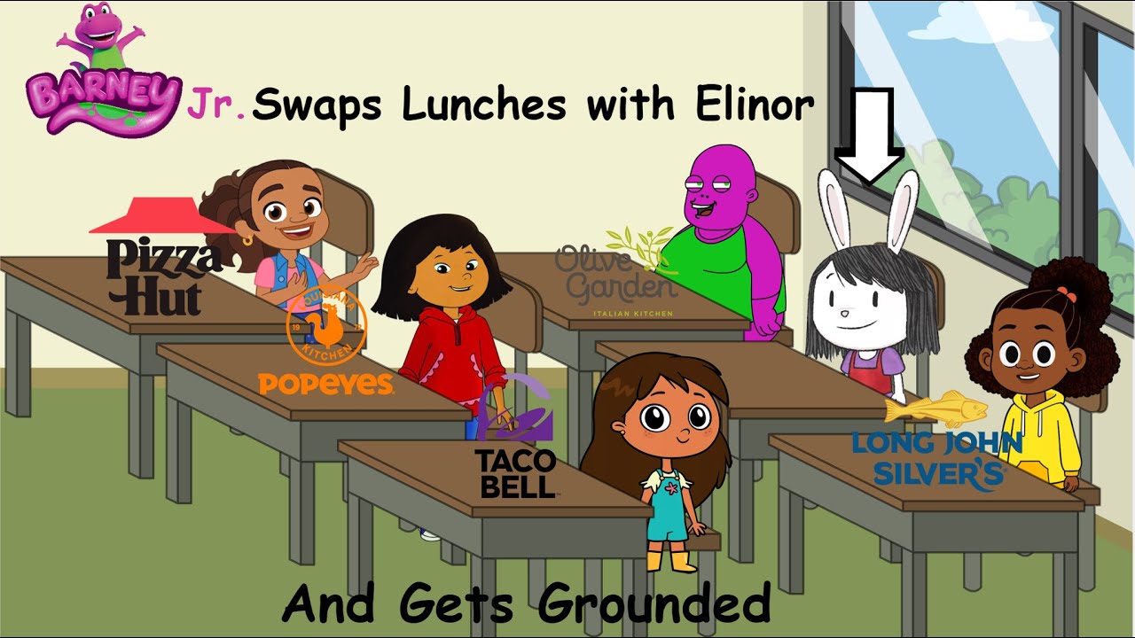 Barney Jr. Swaps Lunches with Elinor and Gets Grounded - YouTube