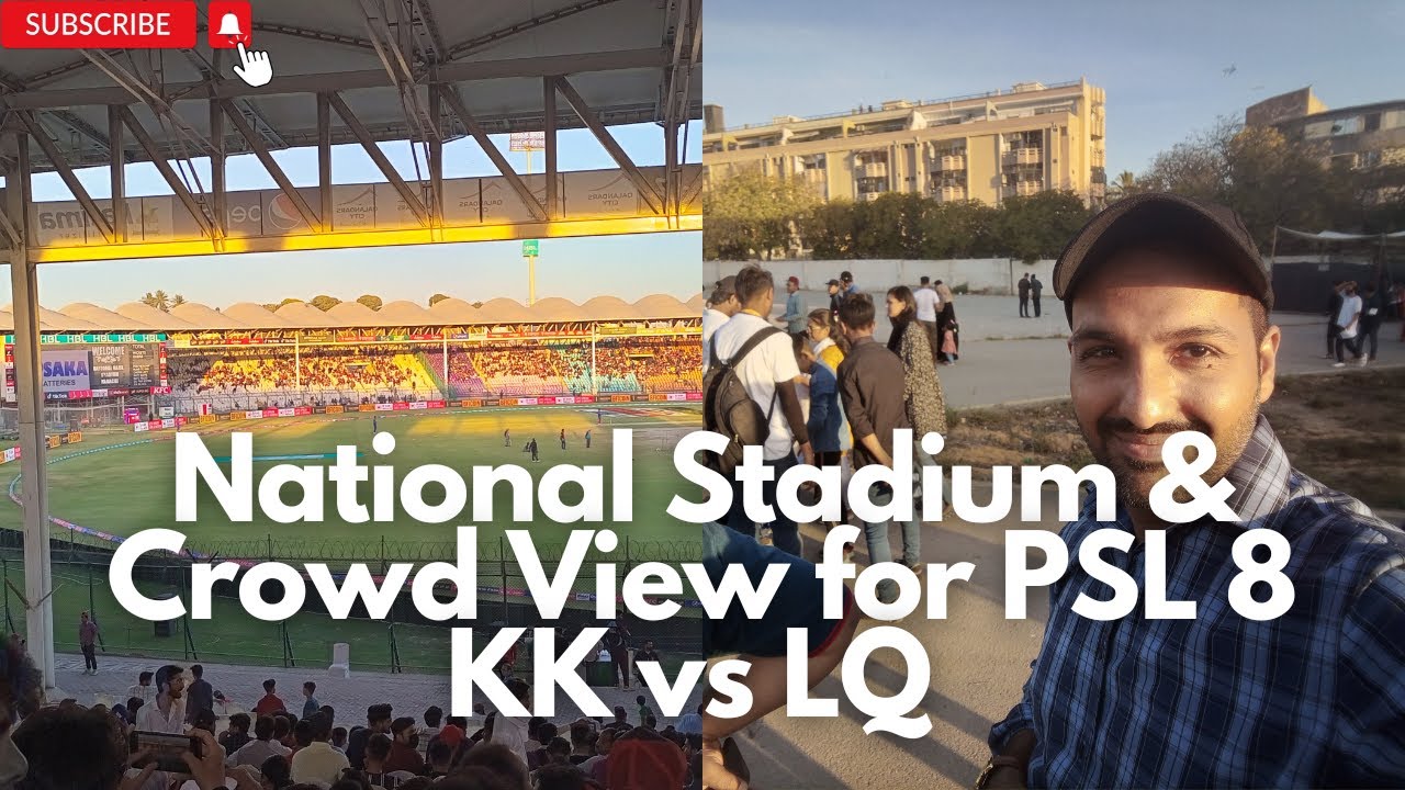 National Stadium & Crowd View for PSL 8 Karachi Kings vs Lahore ...