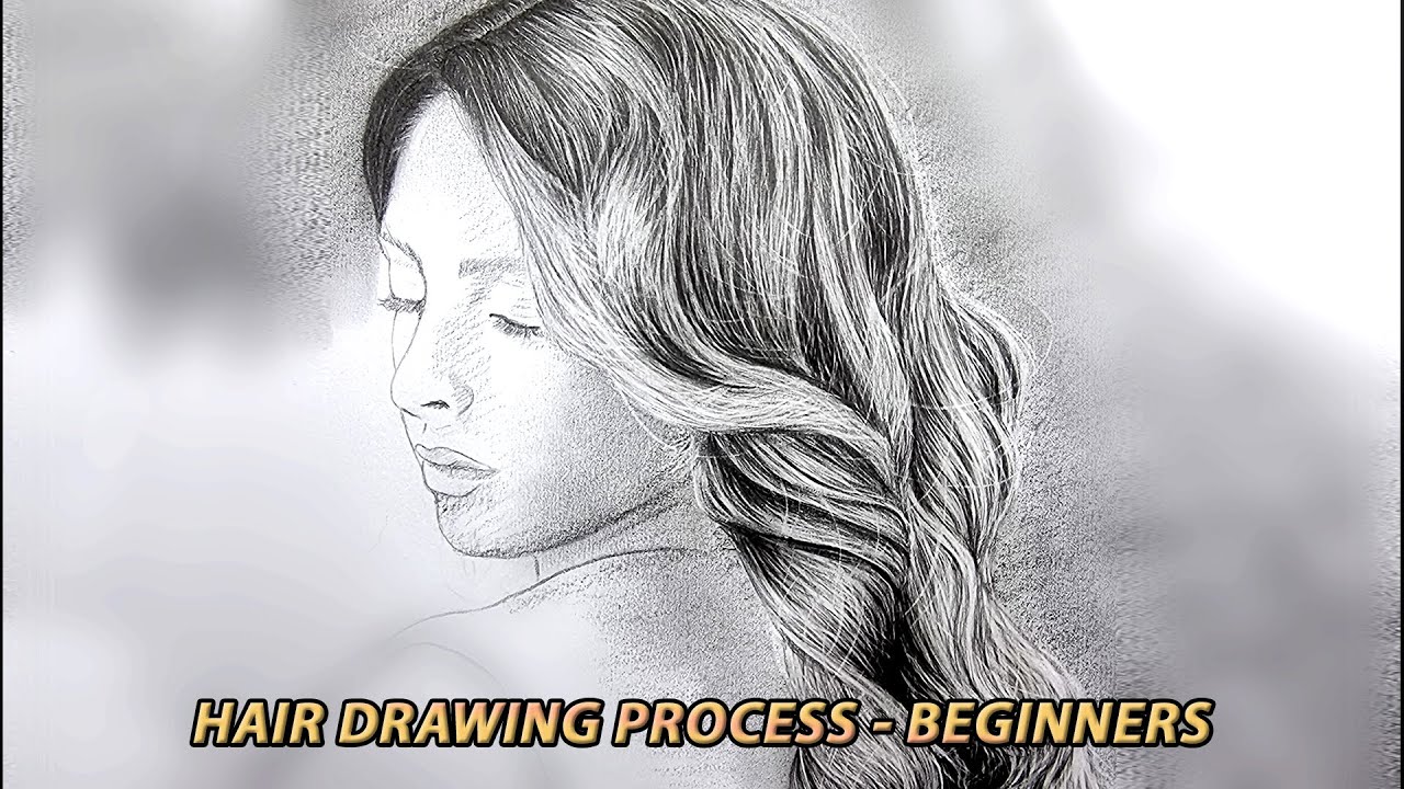 High-Speed Pencil Drawing Tutorial - Hair - Beginners - YouTube