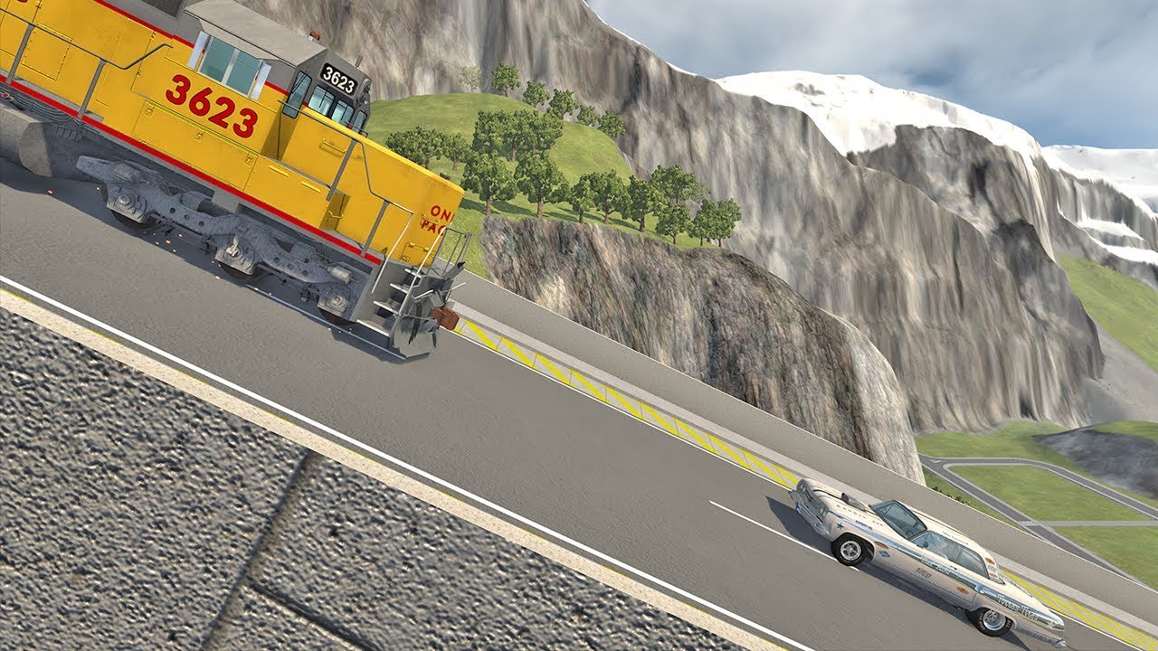 TRY TO STOP THE UNSTOPPABLE TRAIN #2 - BeamNG.drive - YouTube