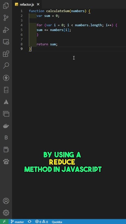 Refactor the Code in JavaScript | JavaScript Tutorial | #programming #coding #javascript - YouTube