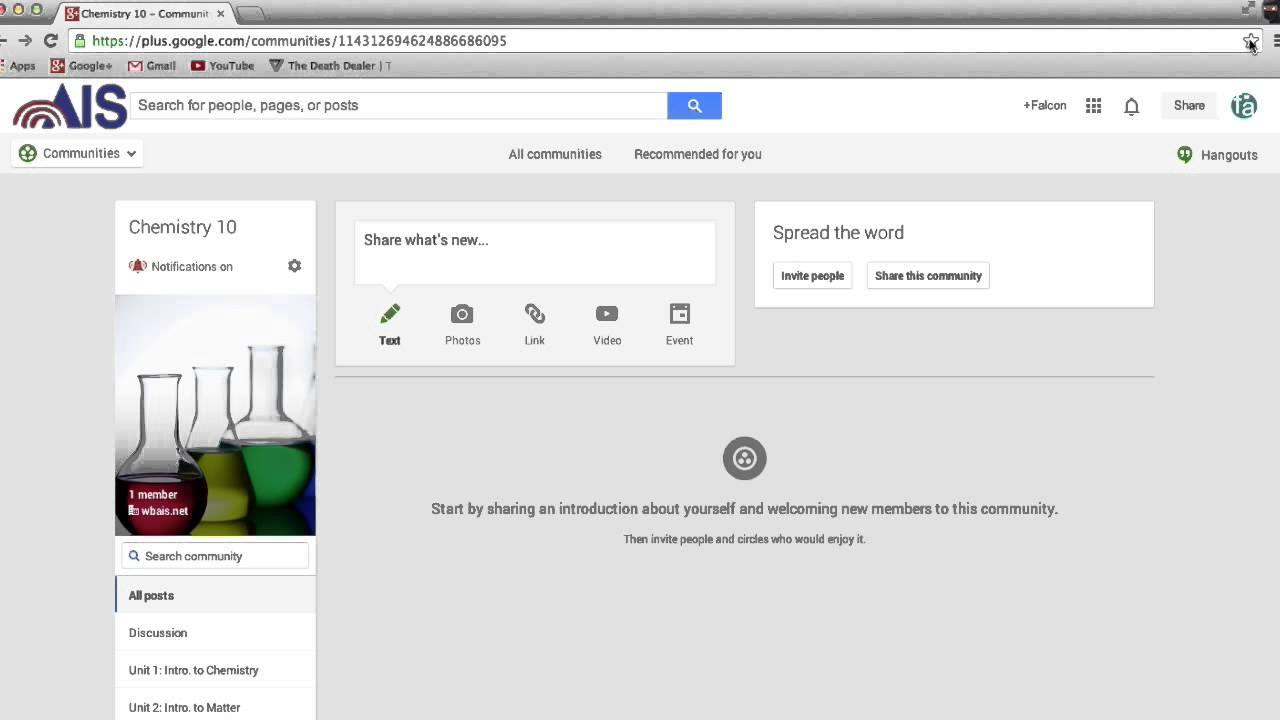 How to add a Community to your Bookmarks - YouTube