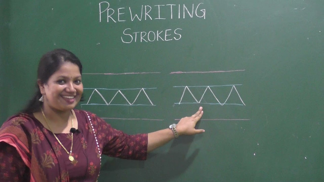JUNE 14: LKG: ENGLISH: PRE-WRITING STROKES - YouTube