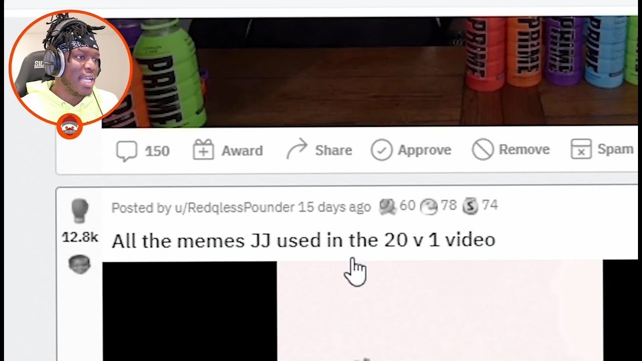 All the memes jj used in 20v1 sidemen video - YouTube