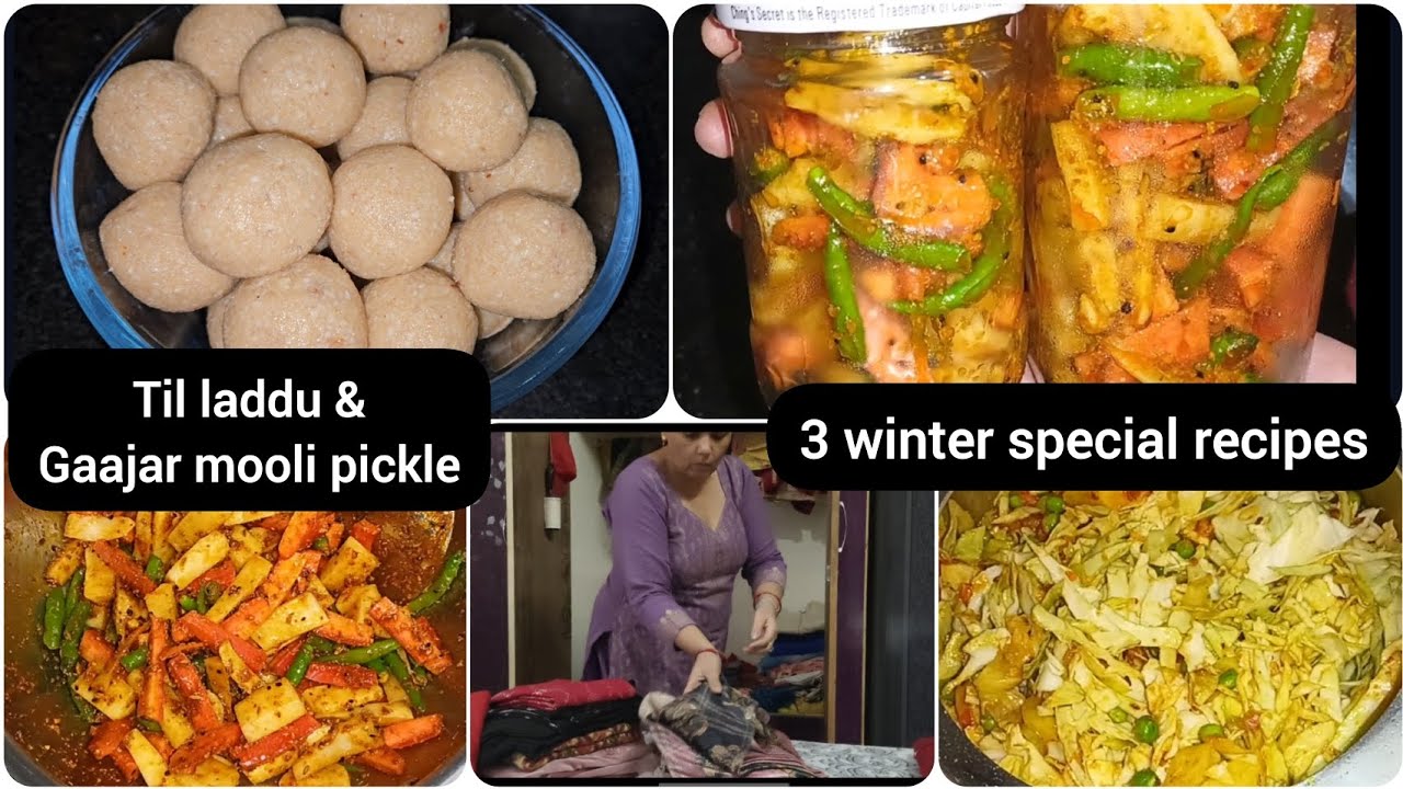 3 winter special recipes | Gajar mooli pickle & til laddu | AS goodlife ...