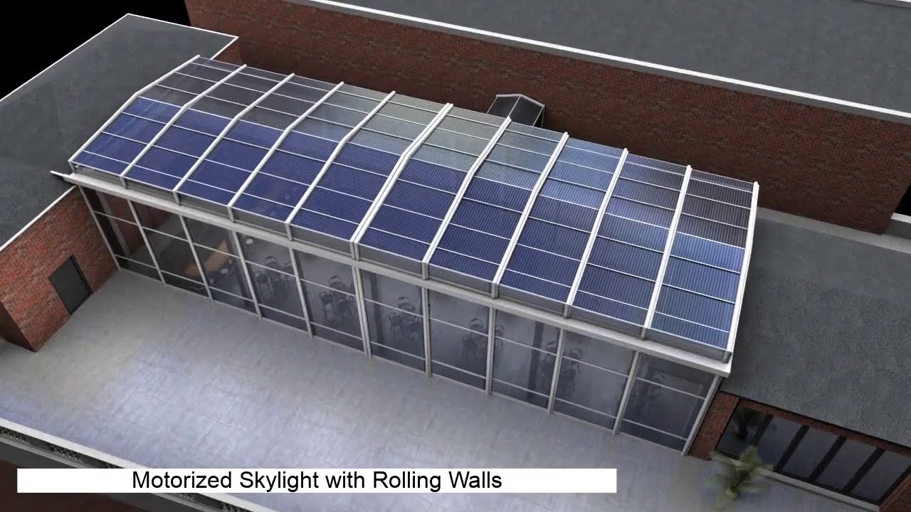 Motorized Skylight with Rolling Walls Manufactured by Roll-A-Cover ...