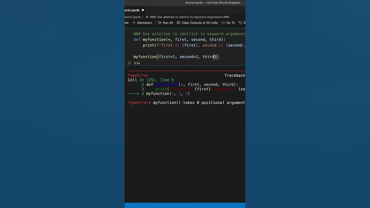 Restrict Keyword Arguments In Function Python Tip Of The Day 11 Youtube