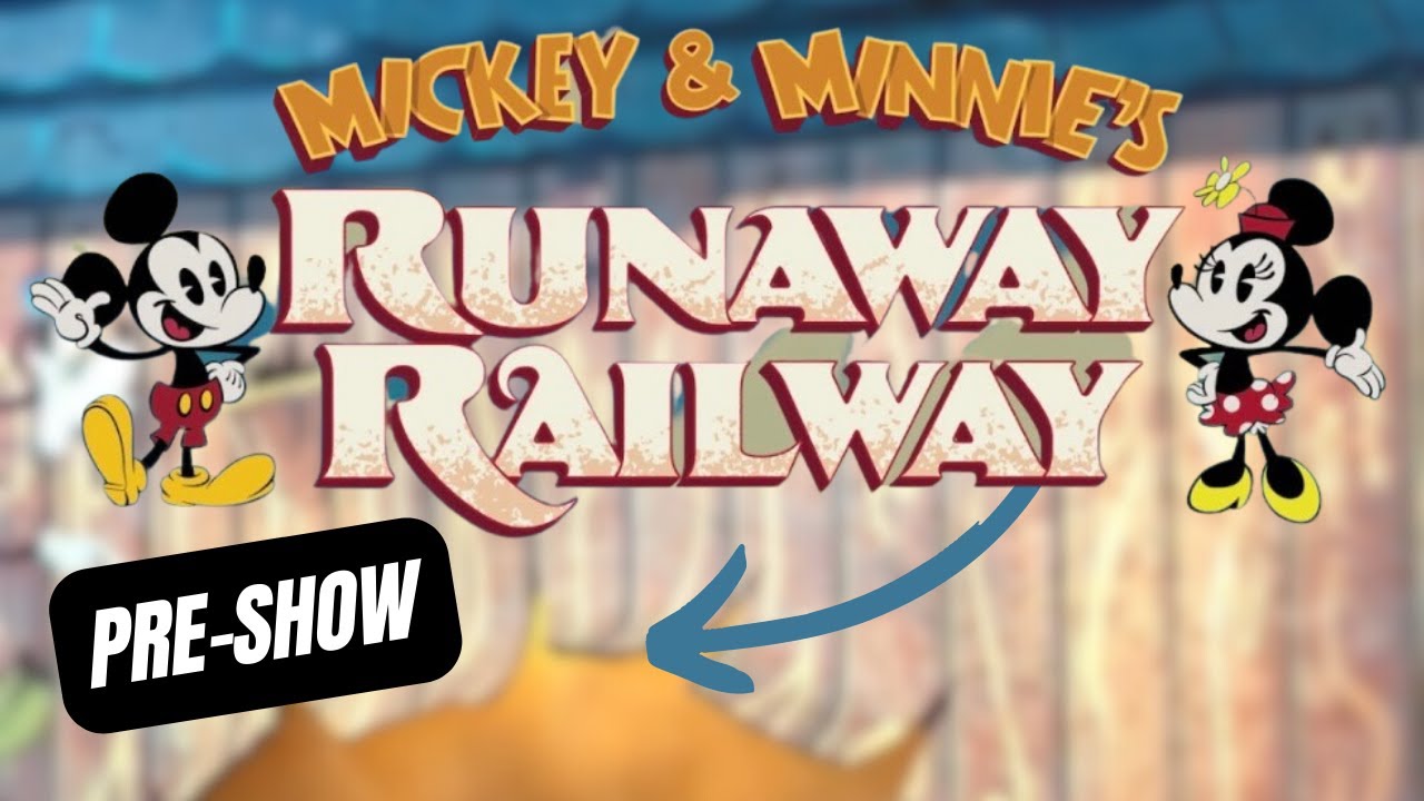 Exploding Screen At Mickey & Minnie's Runaway Railway Pre Show #disneyworld - YouTube