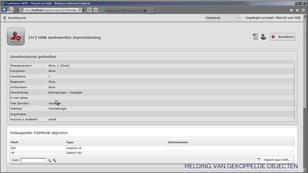 IAM - TOPdesk koppeling: melding van gekoppelde objecten - YouTube