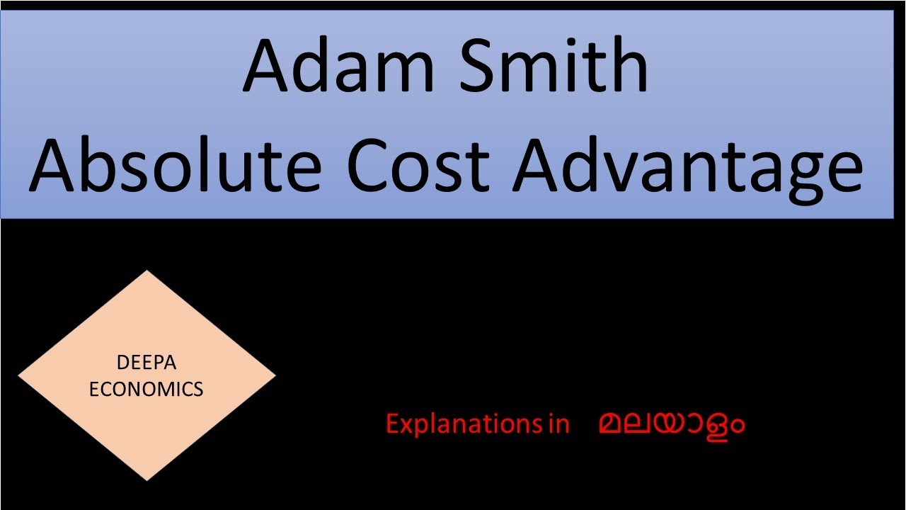 Theory of Absolute Cost Advantage Adam Smith# Degree ,MA ,Net, Set ...