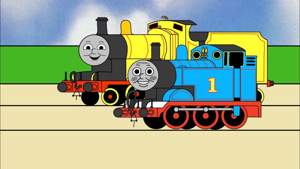 Doodles the Yellow Engine meets Steelworks Thomas - YouTube