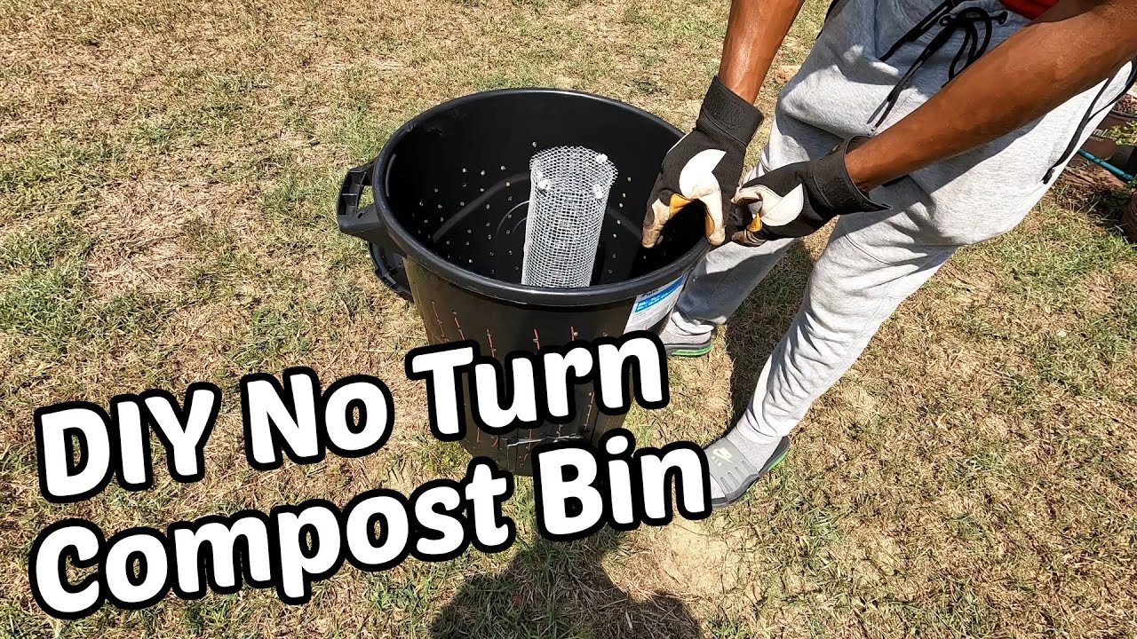 DIY Affordable No Turn Compost Bin - YouTube