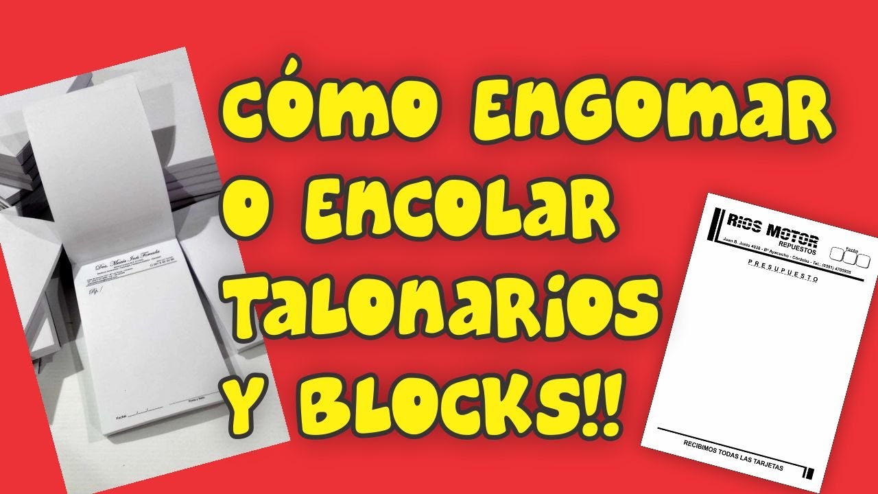 Como ENCOLAR o ENGOMAR talonarios - Como hacer un BLOCK de NOTAS ...