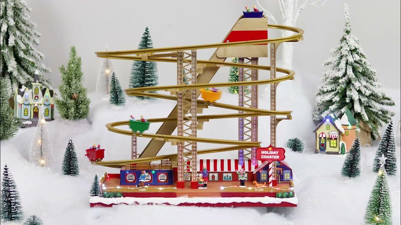 Animated & Musical Carnival Roller Coaster LED Lighted Christmas ...