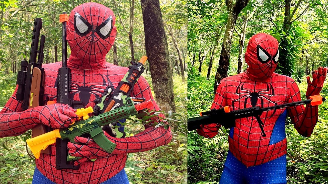 Spider-Man Weapons : Ak47 Gun, Machine Gun, Nerf Gun, Glock Pistol ...