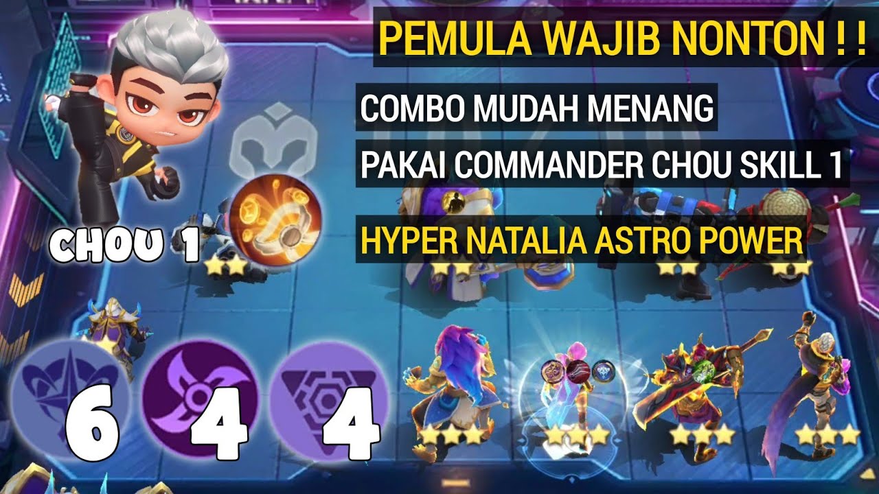 COMBO MUDAH MENANG PAKAI COMMANDER CHOU SKILL 1 | NEW GAMEPLAY CHOU 1 ...