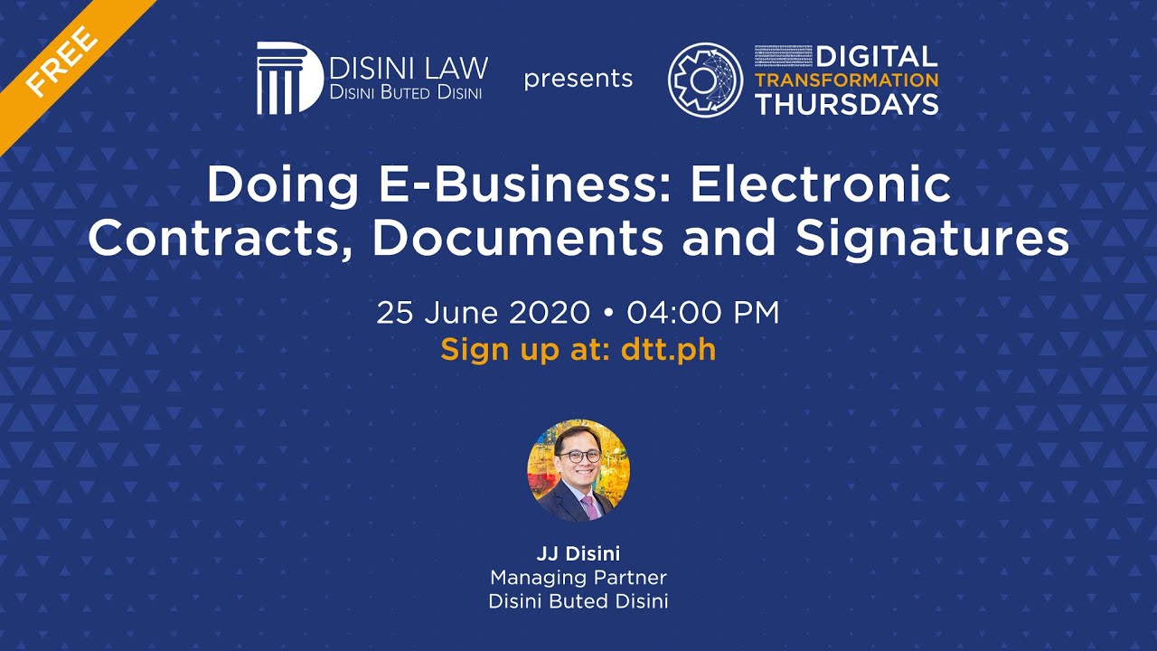 Doing E-Business: Electronic Contracts, Documents and Signatures - YouTube