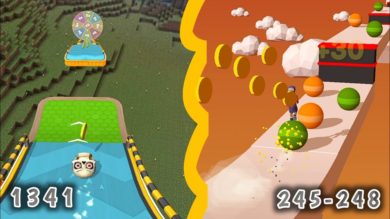 Going Balls 1341 vs Stack Rider 245-248 | SpeedRun Gameplay Walkthrough - YouTube