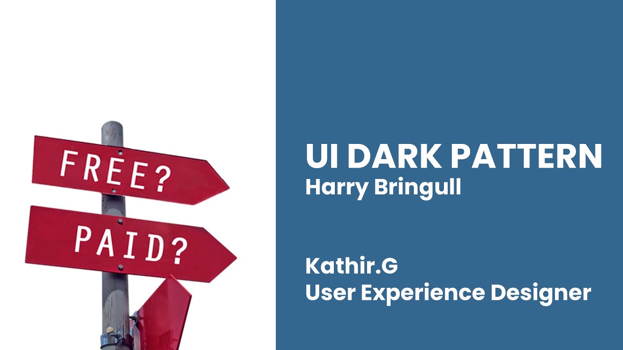 Killing Dark Pattern influencing User Experience in UI UX Design ...