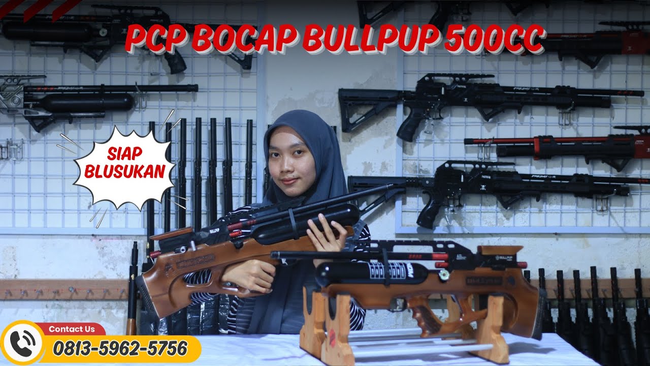 Senapan Angin PCP Bocap Bullpup 500cc Terbaru - YouTube