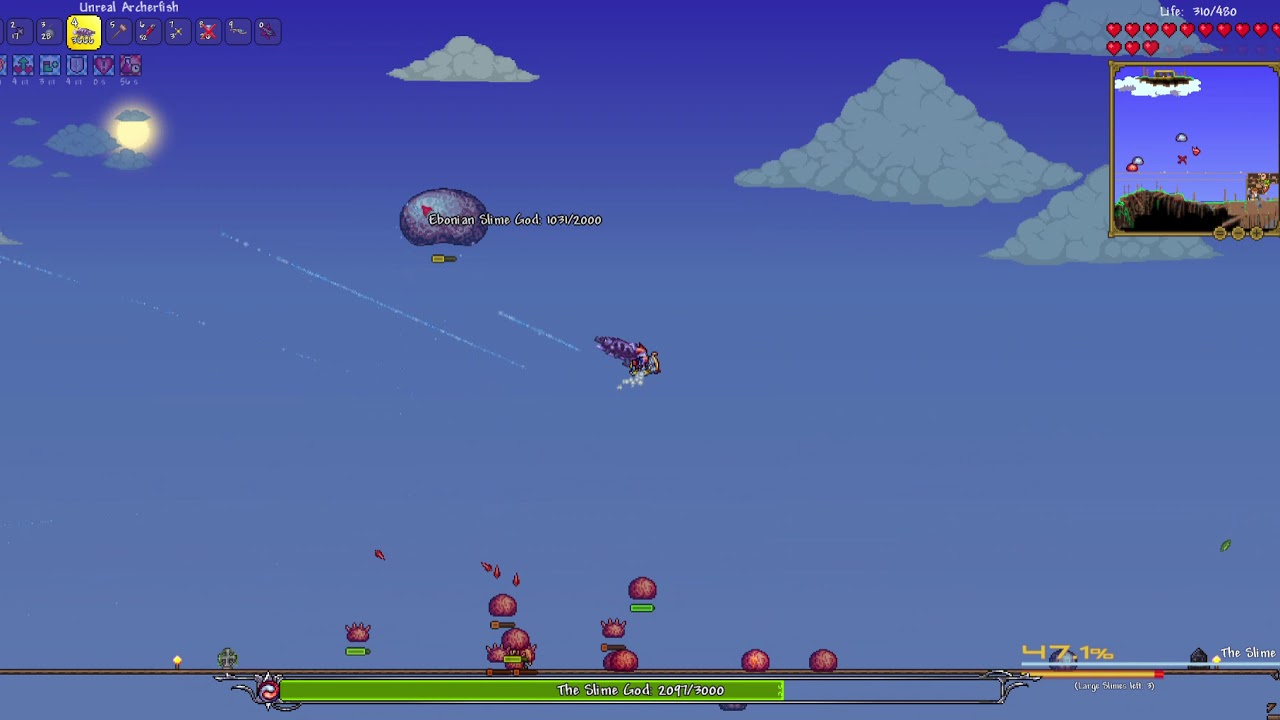 Terraria Calamity Mod : The Slime God (Normal Mode) - YouTube