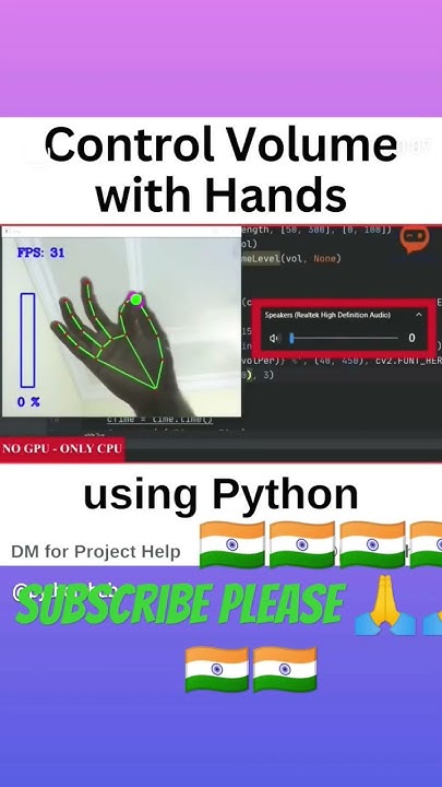 WOW 😮😮 ️🎦 Volume control using gaseture based using python language # ...