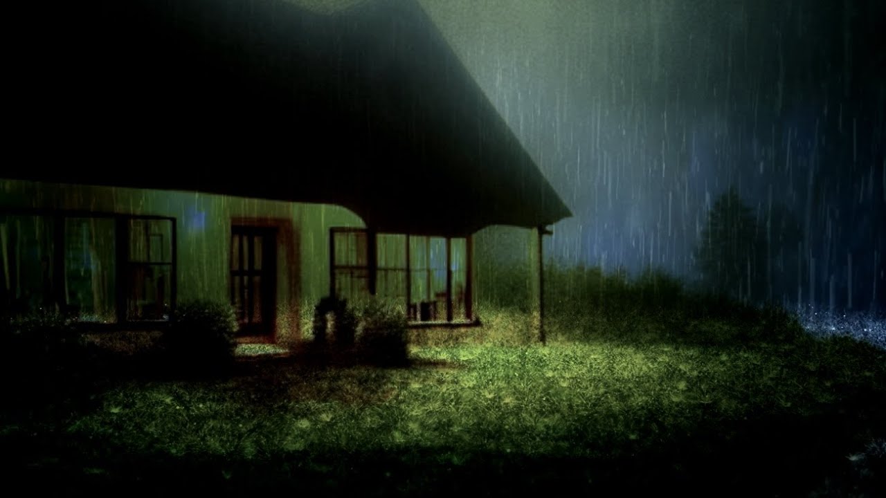 Rainy Night at The Country Cottage - Heavy Rain Sounds to Sleep ...