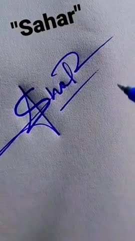 how to write name for Sahar signature #rajniartist #bollywood #newsong ...