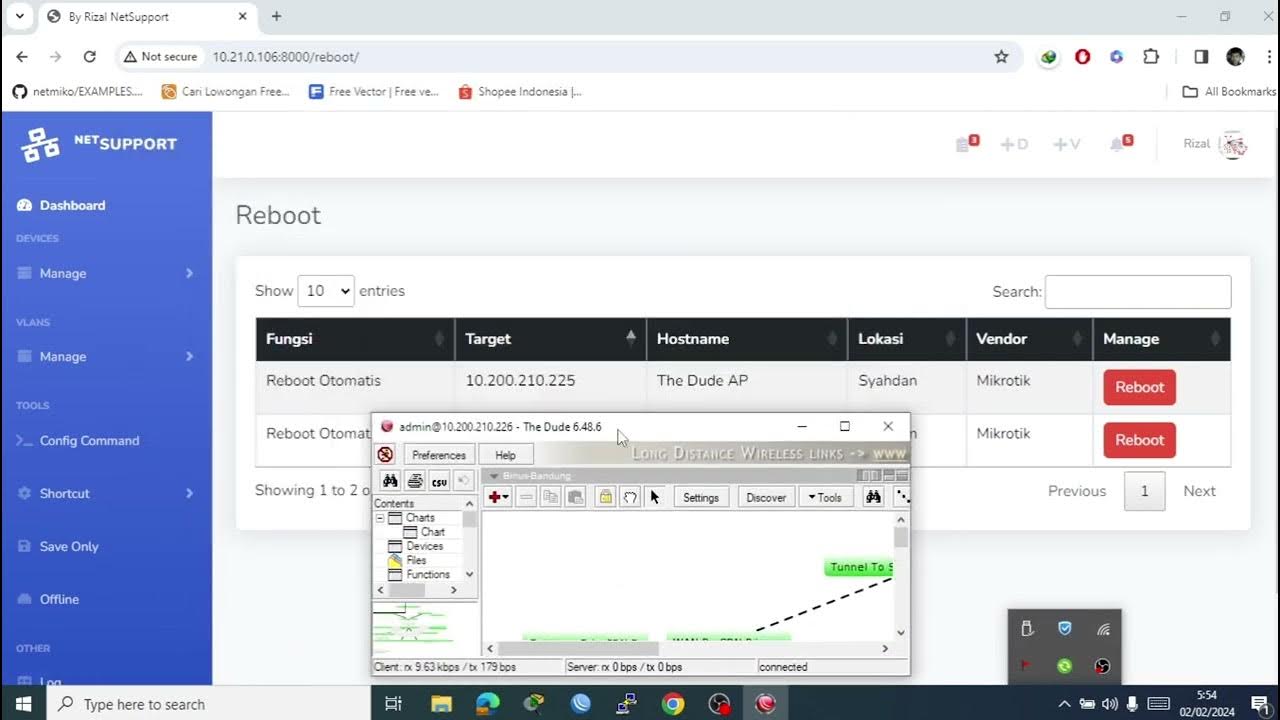 Web Network Automation Reboot - Berbasis Python Library Netmiko, Paramiko dan framework Django ...