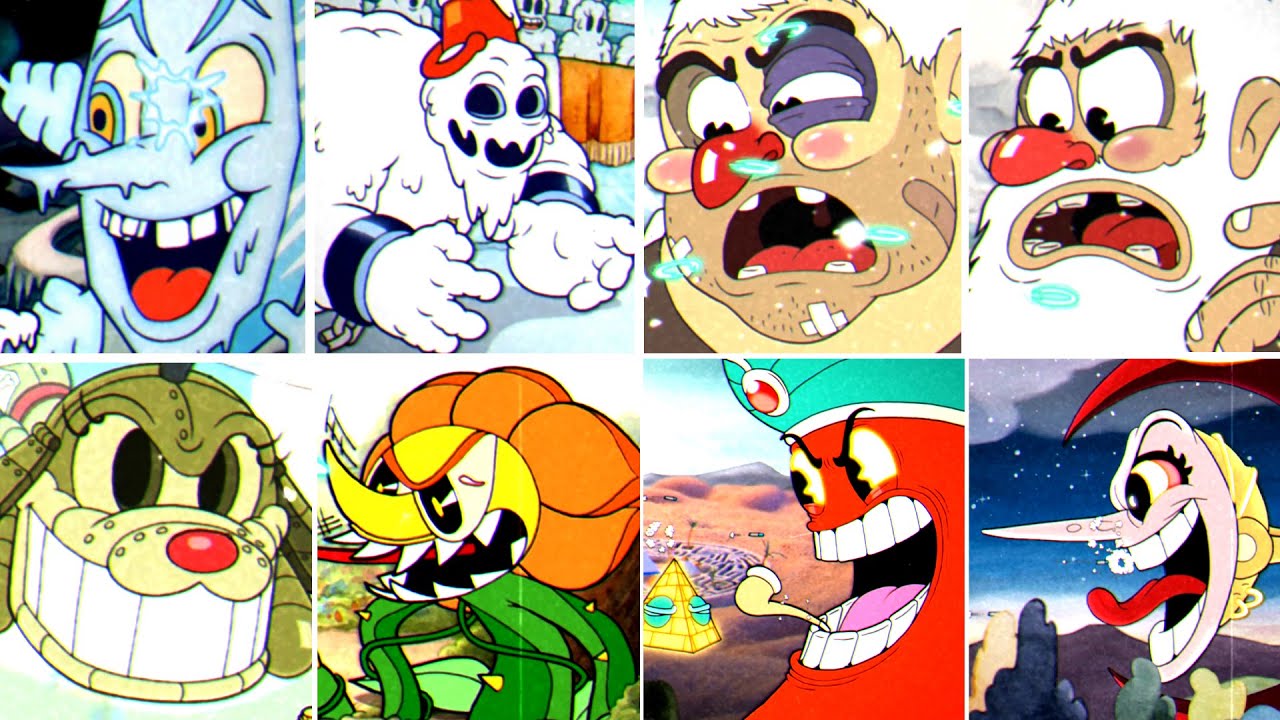 CUPHEAD DLC - ALL BOSSES LOTS OF BOSSES MASTER CPU - YouTube