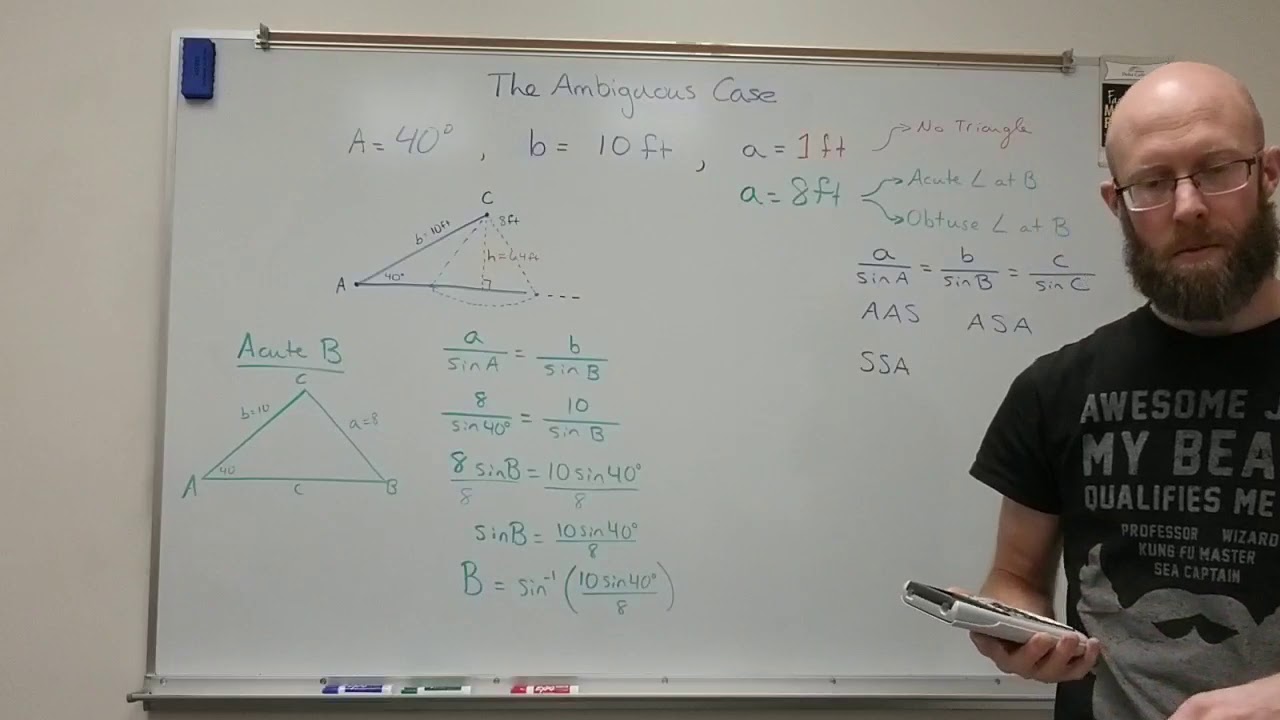 Trig 7.2 The Ambiguous Case Part 1 - YouTube