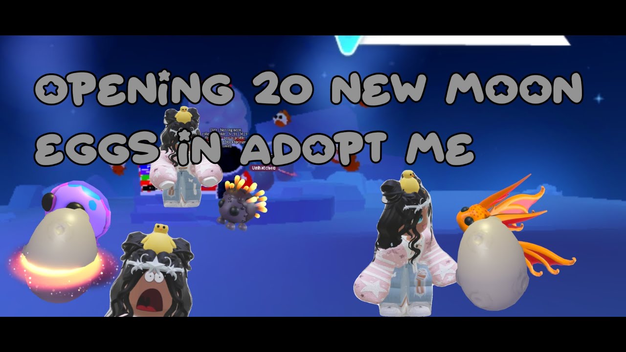 opening *20+* NEW MOON EGGS in adopt me! - YouTube