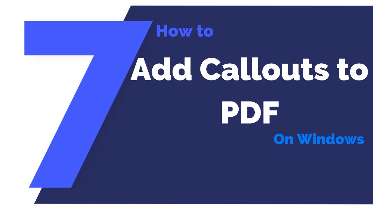 Add Callouts to PDFs on Windows | PDFelement 7 - YouTube