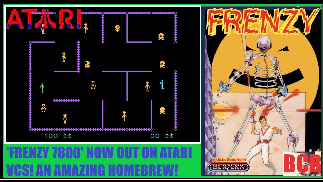 FRENZY 7800, a port of the 1982 Sequel to Berzerk, is Out Now on Atari VCS! Let's Take a Look ...