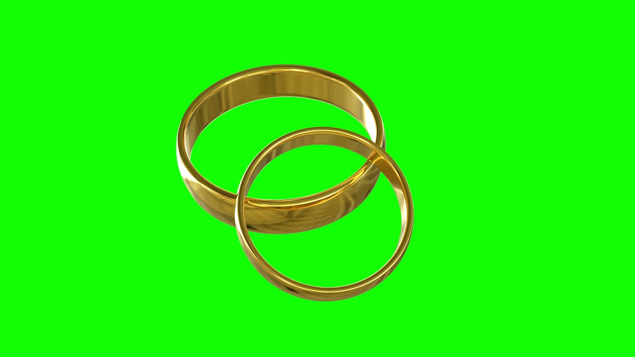 [4K] Wedding Rings Animation - Green Screen - YouTube