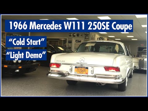 1966 Mercedes W111 250SE Coupe Cold Start and Light Demo
