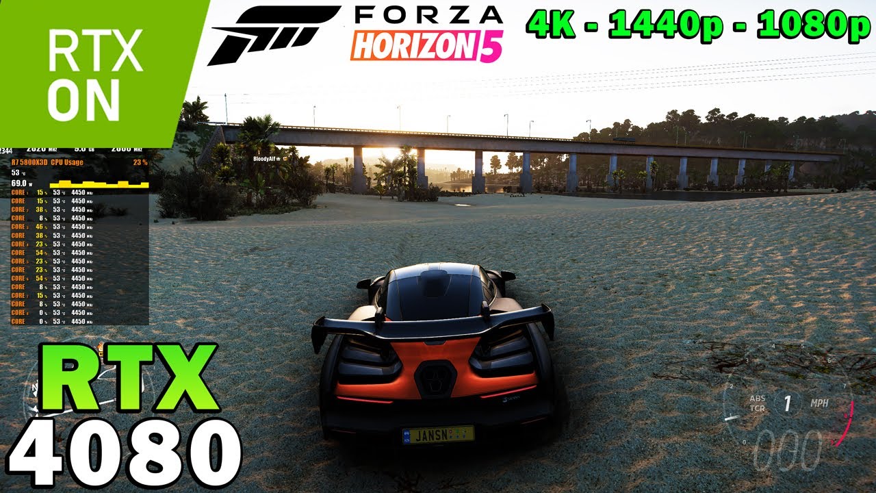 Forza Horizon 5 Ray Tracing | RTX 4080 | Ryzen 7 5800X3D | 4K - 1440p ...