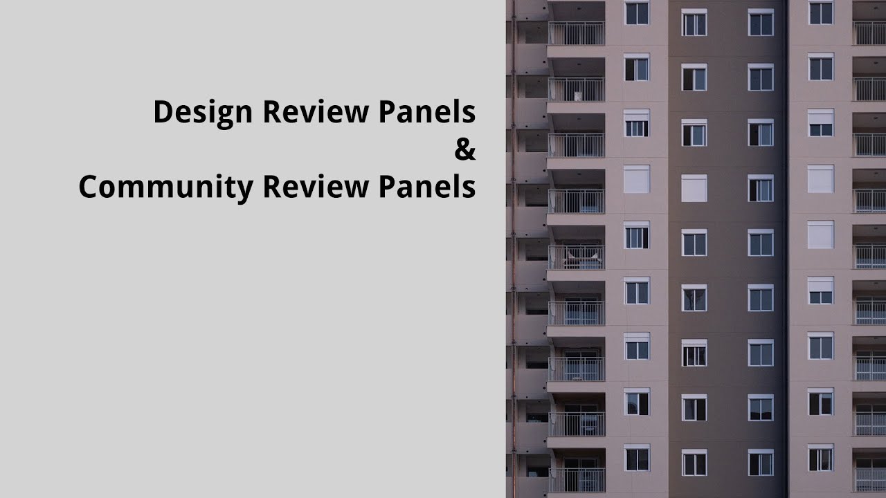 Design Review Panels and Community Review Panels - YouTube