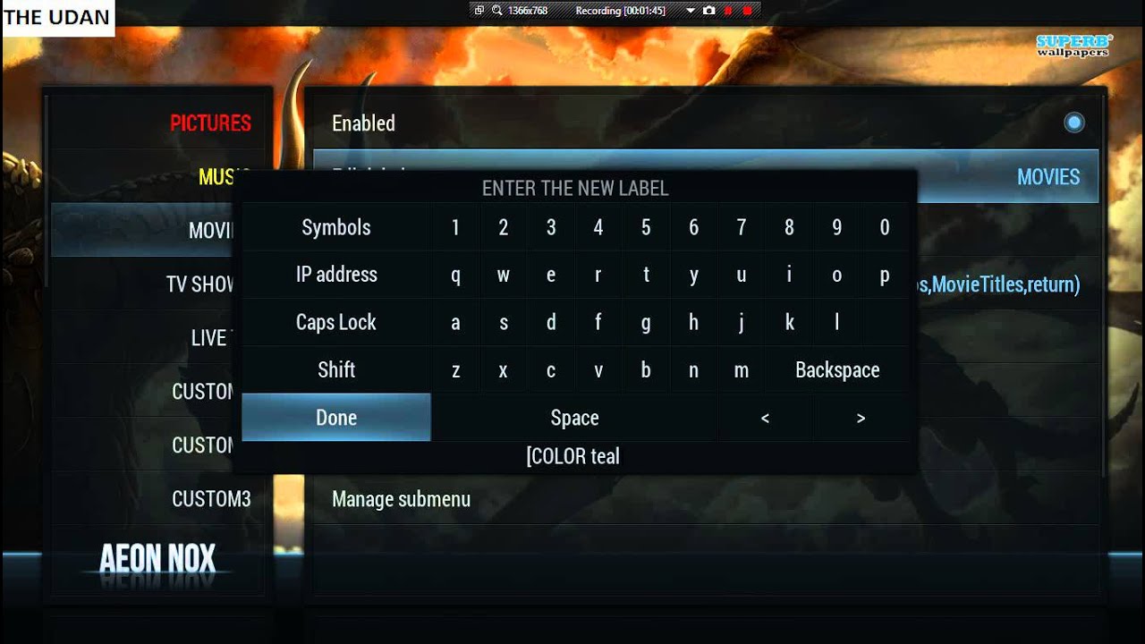 xbmc/kodi COLOR YOUR TABS - YouTube