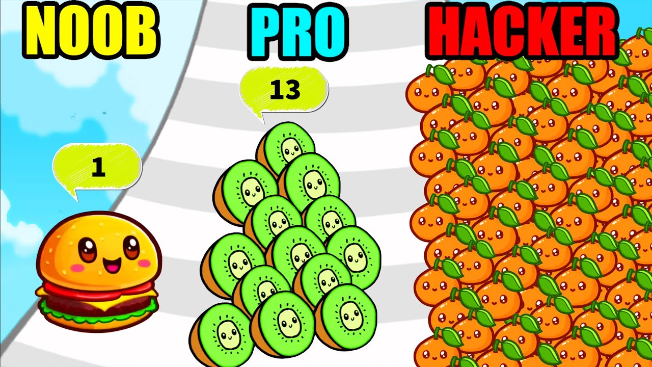 NOOB vs PRO vs HACKER Food Run - YouTube
