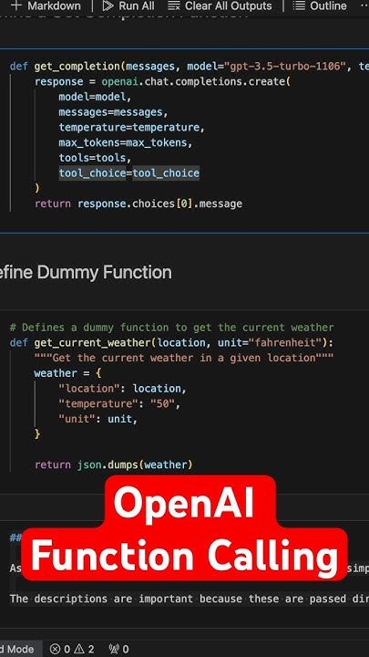 How to implement function calling with OpenAI #gpt #openai #ai #llm ...
