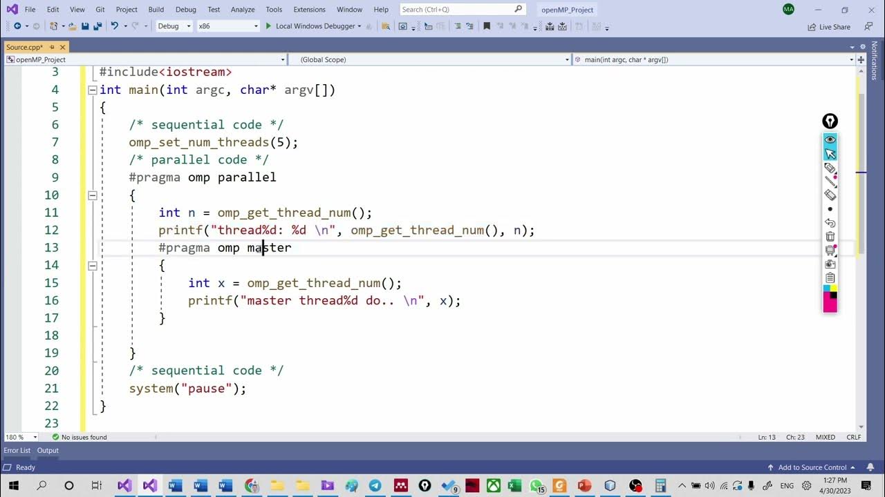 15- OpenMP - Ordered and Master Constructs - YouTube